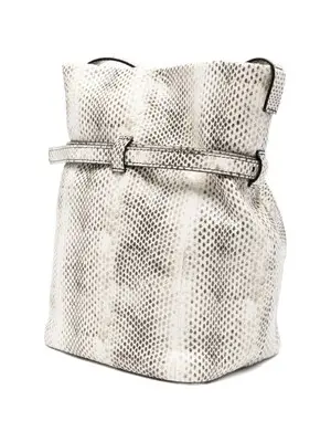 Emporio Armani Leather Bucket Bag - Grey