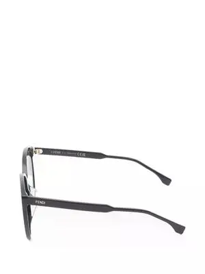 Fendi Gradient-lens Round Frame Sunglasses