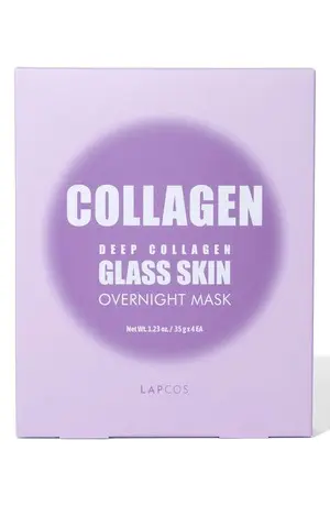 LAPCOS Deep Collagen Glass Skin Overnight Sheet Mask - Purple