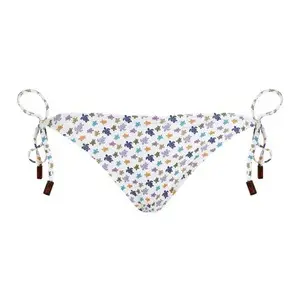 Vilebrequin Side Tie Bikini Bottom Micro Ronde Des Tortues - White