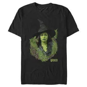 WICKED: FOR GOOD Wicked For Good Elphaba Forest Portrait Graphic T-shirt - Black