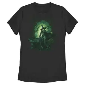 WICKED: FOR GOOD Wicked For Good Elphaba Green Forest Graphic T-shirt - Black