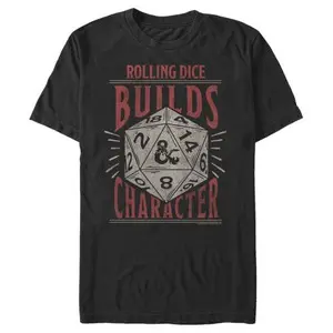 DUNGEONS & DRAGONS Rolling Dice Builds Character Graphic T-shirt