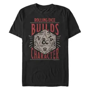 DUNGEONS & DRAGONS Rolling Dice Builds Character Graphic T-shirt