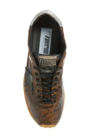 GOLDEN GOOSE Marathon Speed Sneaker - Brown/silver