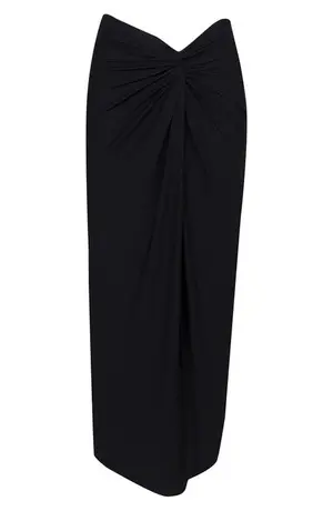 VIX PAULA HERMANNY Karen Cover-up Midi Skirt - Black