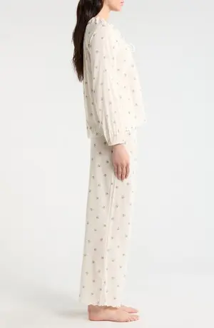 REFORMATION Paloma Floral Print Pajamas - Petite Rose