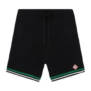 Casablanca Knit Tennis Shorts - Black