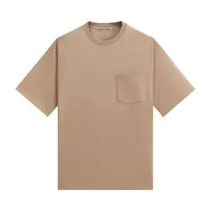 Kith 101 For Auralee Luster Plaiting Tee 'almond Heather - Tan