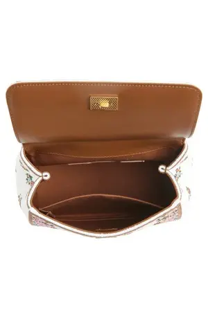 Dolce & Gabbana Medium Sicily Floral Embroidered Handbag - Multicolor/cammello