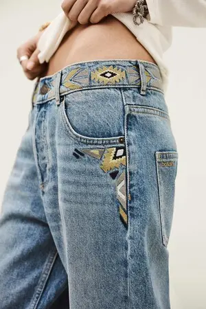 Ba&sh Rizie Faded Straight-fit Jeans