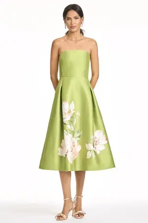 Sachin & Babi Shay Dress Peridot Corsage - Natural