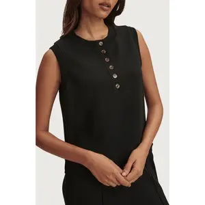Varley Marla Button Placket Tank - Black