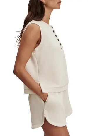Varley Marla Button Placket Tank - Pristine