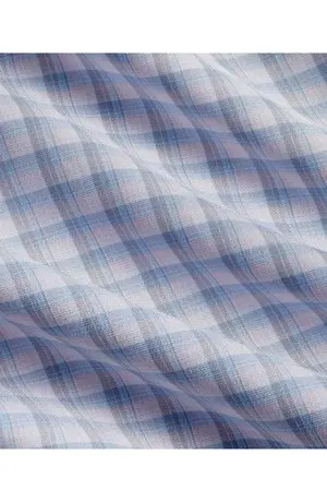David Donahue Twill Check Cotton Sport Shirt - Pink/sky