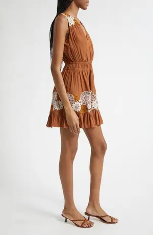 Ramy Brook Mackenzie Floral Embroidered Minidress