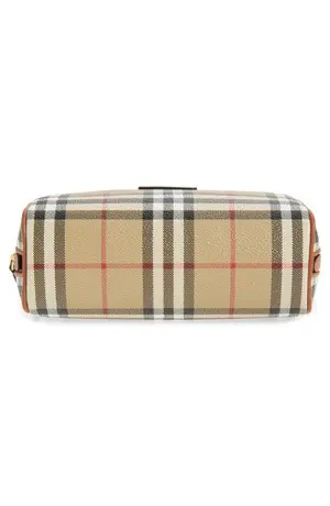 Burberry Medium Check Coated Canvas Cosmetics Pouch - Archive Beige