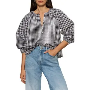Sanctuary Perfect Gingham Button-up Top