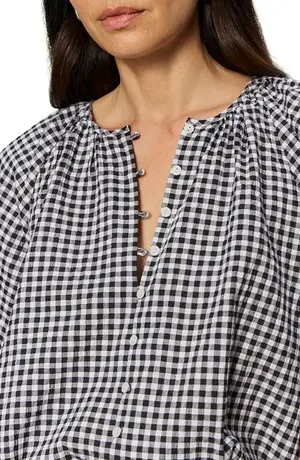 Sanctuary Perfect Gingham Button-up Top