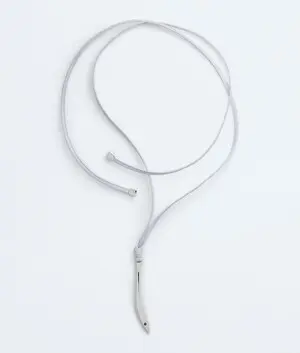 BOTTEGA  VENETA Sardine Leather Necklace - Mirth Washed