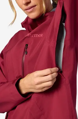 MARMOT Waterproof Hooded Jacket - Cosmos Red