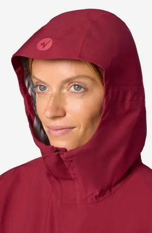 MARMOT Waterproof Hooded Jacket - Cosmos Red