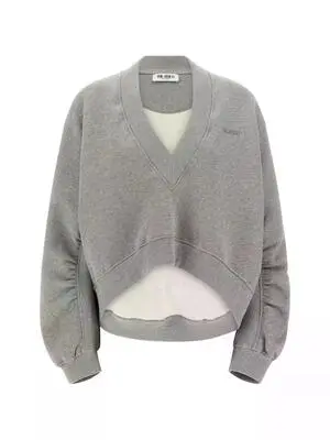 Attico Logo-embroidered V-neck Sweatshirt