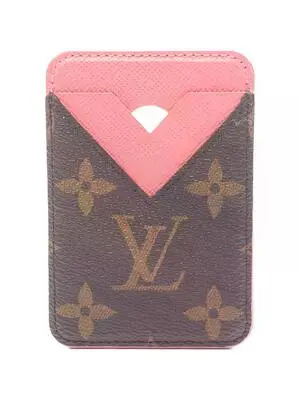 LOUIS VUITTON 2025 Monogram Canvas Magneted Card Case - Brown