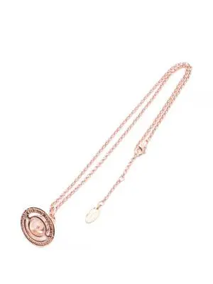 VIVIENNE WESTWOOD 20s New Petite Orb Pendant Rhinestone Necklace - Pink