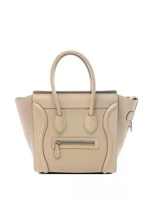 Celine 2000s Micro Leather Tote Bag - Neutrals