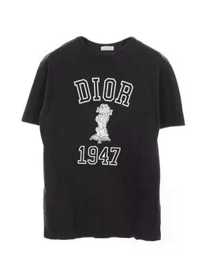 Dior 2000s Logo-print Cotton T-shirt - Black