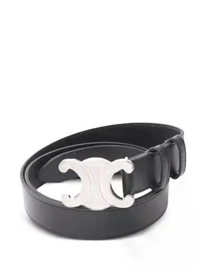 Celine 2020s Large Triomphe Leather Belt
