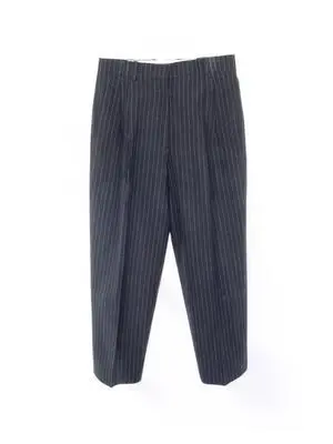 Celine 2010s Striped Wool Trousers - Blue
