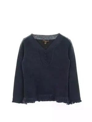 LOUIS VUITTON 2010s V-neck Sweater - Blue