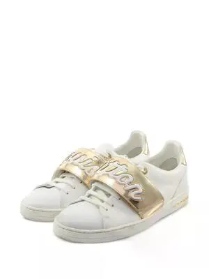 LOUIS VUITTON 2017 Logo Leather Sneakers - White