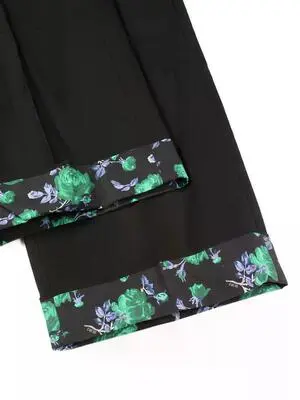 Dior 2010s Floral-cuffs Cotton Trousers