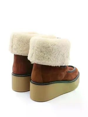 Hermès 2010s Hemisphere Shearling Buckle Boots