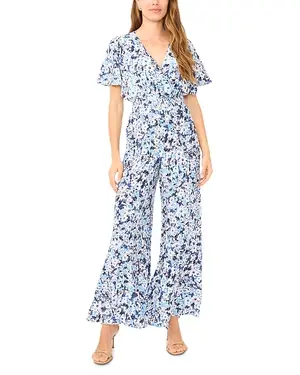 Vince Camuto V Neck Surplice Jumpsuit