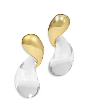 Alexis Bittar Liquid Lucite Modernist Earrings - No Color