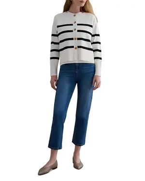 HOBBS LONDON Megan Cardigan - Ivory Navy