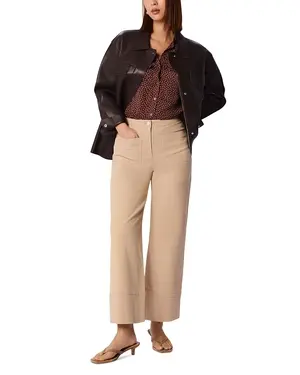 Whistles Polka Dot Sheer Sleeve Shirt