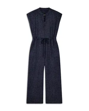 Whistles Grid Print Jumpsuit