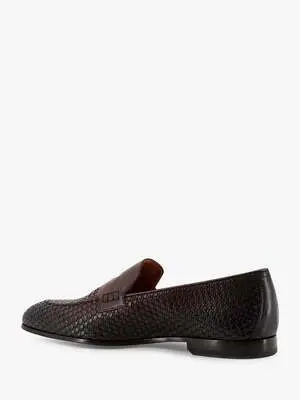 DOUCAL'S Braidy Leather Loafers