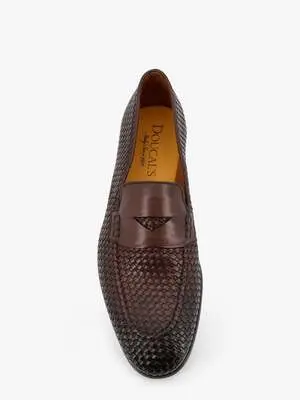 DOUCAL'S Braidy Leather Loafers