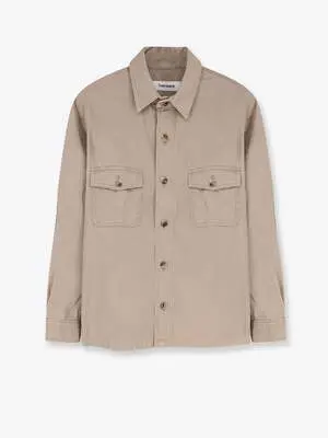TONYWACK Oversized Cotton Shirt - Beige