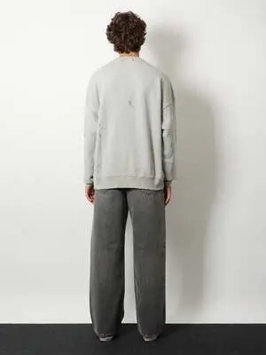 GOLDEN GOOSE Cotton Sweatshirt With Print On The Front - Grey