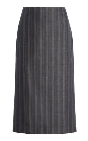 Calvin Klein Amabel Wool-blend Midi Skirt - Dark Grey