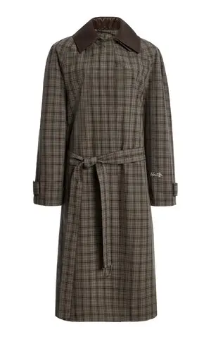 Calvin Klein Agnes Checked Cotton-blend Coat