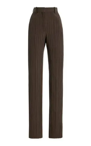 Calvin Klein Juniper Striped Wool Pants - Taupe