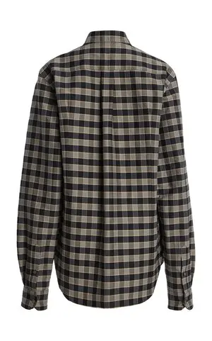 Calvin Klein Alba Checked Cotton-silk Shirt